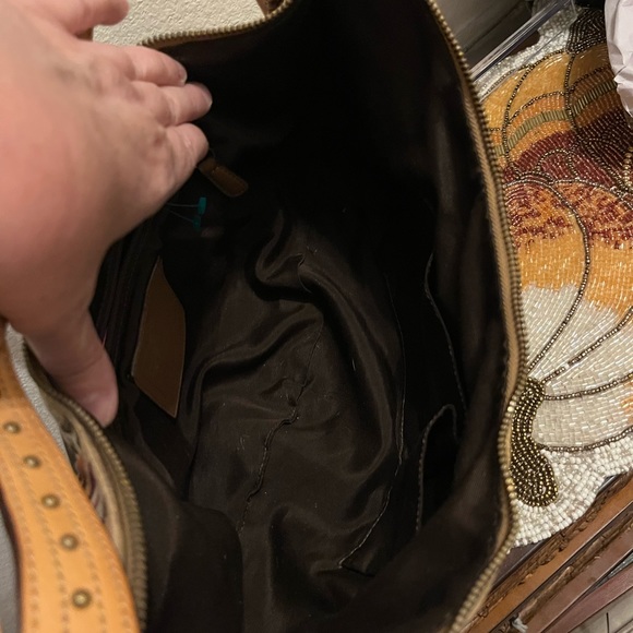 Coach | Bags | Coach Rare Large Soho Khakibrown Signature Jacquard W ...